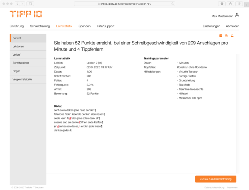 Tipp10 Schnellschreiben | Open Source 10-Finger-Schreibtrainer